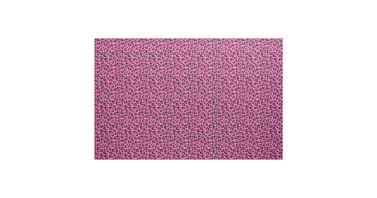 Pink Leopard Spot Skin Pattern Fabric | Zazzle
