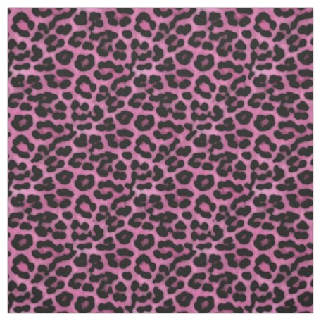 Pale Blush Pink Leopard Print Fabric | Zazzle