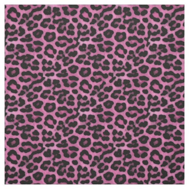 Pale Blush Pink Leopard Print Fabric | Zazzle