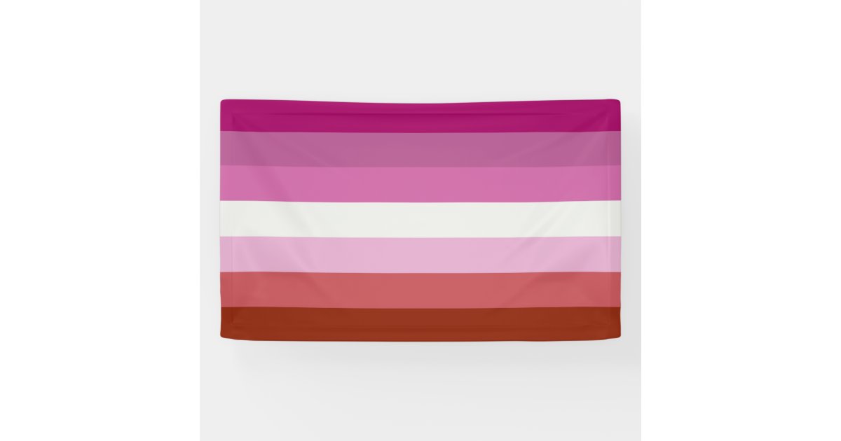 Pink Lesbian Pride Flag Banner | Zazzle