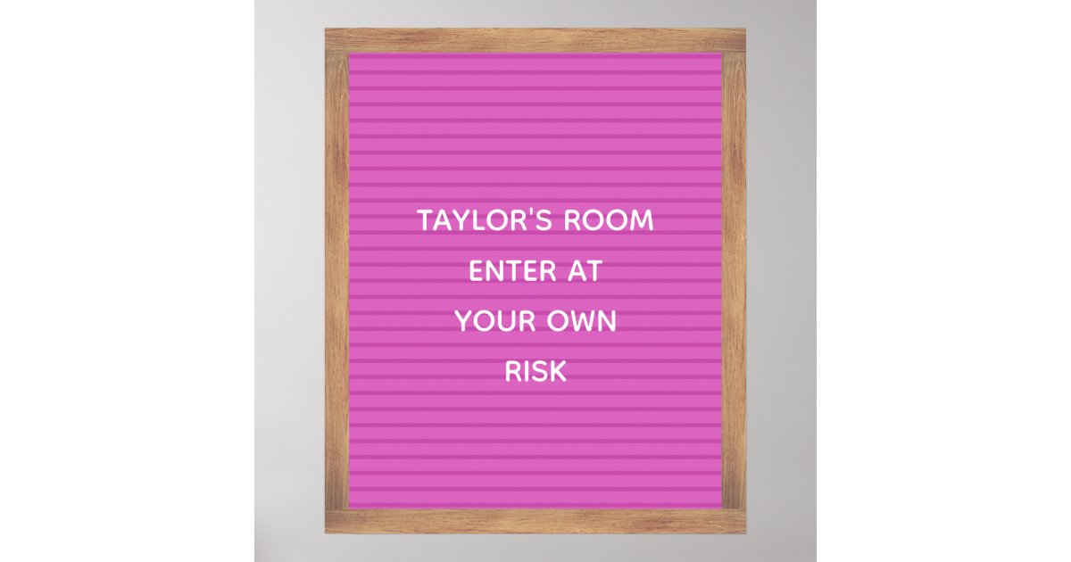 Pink Letter Board Sign Custom Message Poster | Zazzle