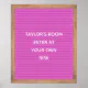Pink Letter Board Sign Custom Message Poster | Zazzle