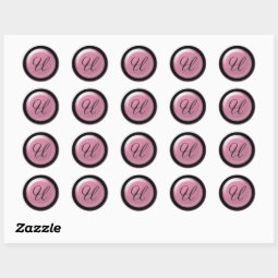 Pink Letter U Sticker | Zazzle