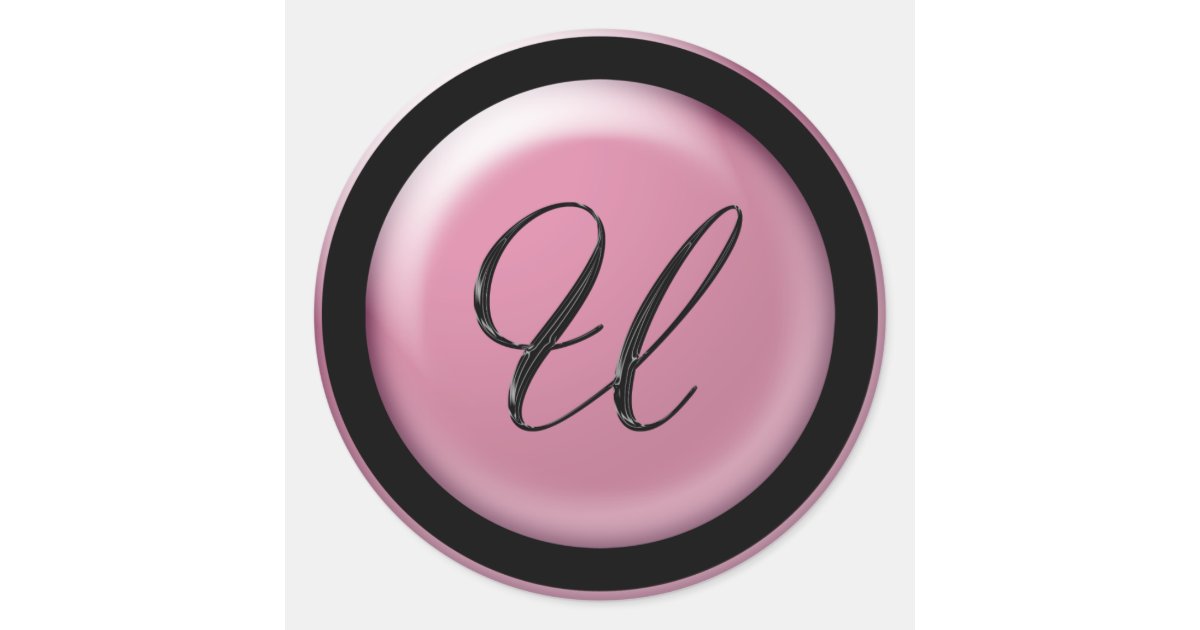 Pink Letter U Sticker | Zazzle