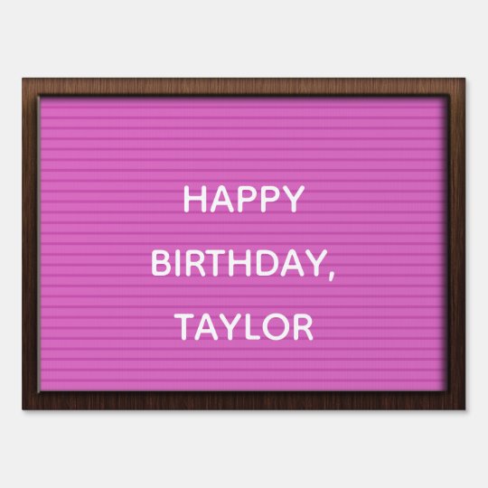 Pink Letterboard Marquee Sign Custom Message Sign | Zazzle.com
