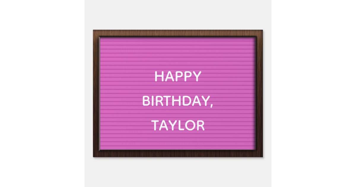 Pink Letterboard Marquee Sign Custom Message Sign | Zazzle