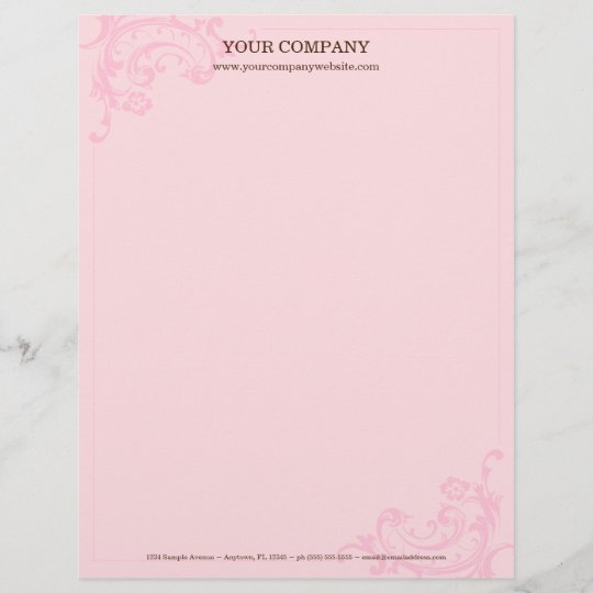 Pink Letterhead | Zazzle.com