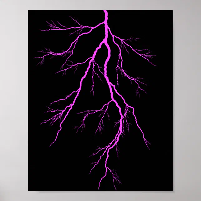 Pink Lightning Bolt⚡⚡⚡ Poster | Zazzle