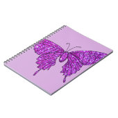 Pink Lilac Sparkle Glitter Butterfly Girly Stuff Notebook | Zazzle