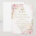 Pink Lilies Nursing Graduation Party Invitation | Zazzle
