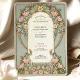 Pink Lilies Spring Art Nouveau Wedding Invitation | Zazzle
