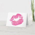 red lipstick kiss anniversary card | Zazzle.com