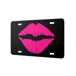 Pink Lips License Plate | Zazzle