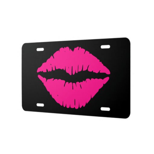 Pink Lips License Plate | Zazzle