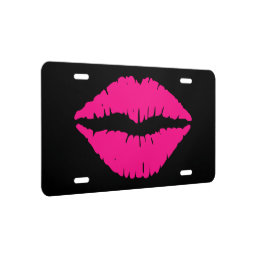 Pink Lips License Plate | Zazzle