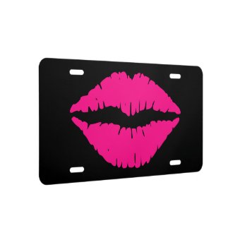 Pink Lips License Plate | Zazzle
