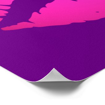 Pink Lips Poster | Zazzle