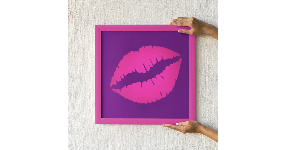 Pink Lips Poster | Zazzle