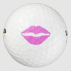 Lipstick Lips Kiss Ladies Golf Golf Balls | Zazzle.com
