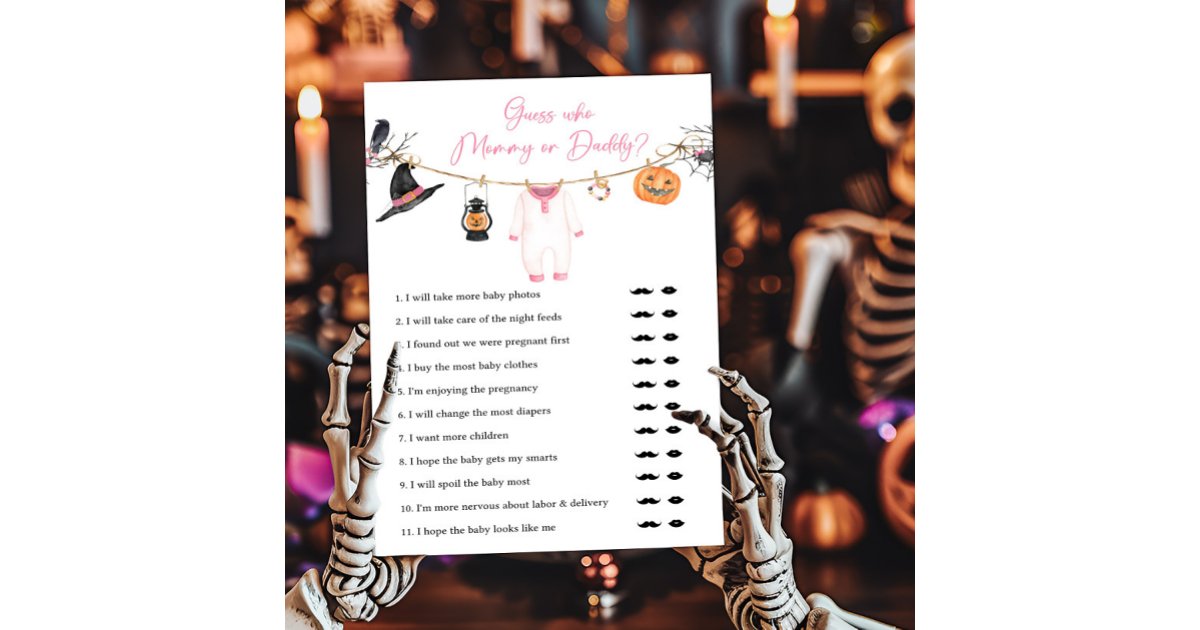 Pink Little Boo Guess who Mommy or Daddy Game | Zazzle