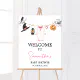 Pink Little Boo Halloween Baby Shower Welcome Poster | Zazzle