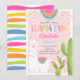 Pink Llama Cactus Birthday Invitation | Zazzle
