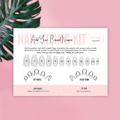 Pink Logo Artificial Nails Sizing Kit Display Card | Zazzle