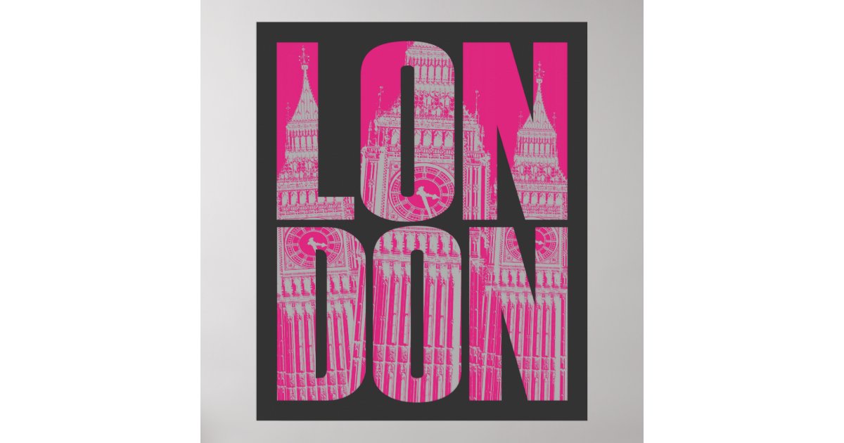 Pink London Poster | Zazzle