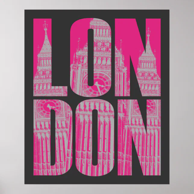 Pink London Poster | Zazzle