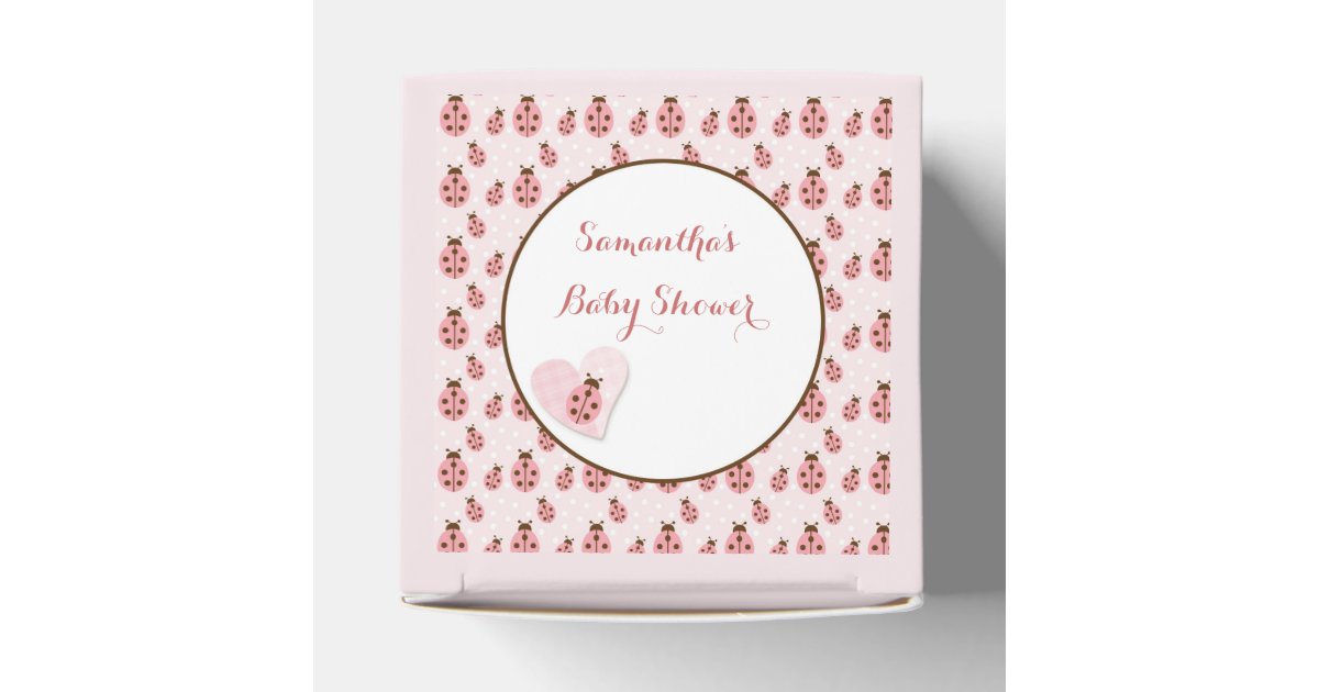 Pink Love Bug, Baby Girl Favor Boxes | Zazzle