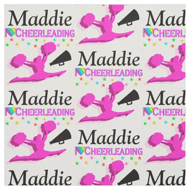 LOVE CHEERLEADING FABRIC | Zazzle