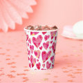 Pink Love Heart pattern Paper Cups | Zazzle