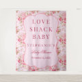 Pink Love Shack Baby Shower Photo Booth Backdrop | Zazzle