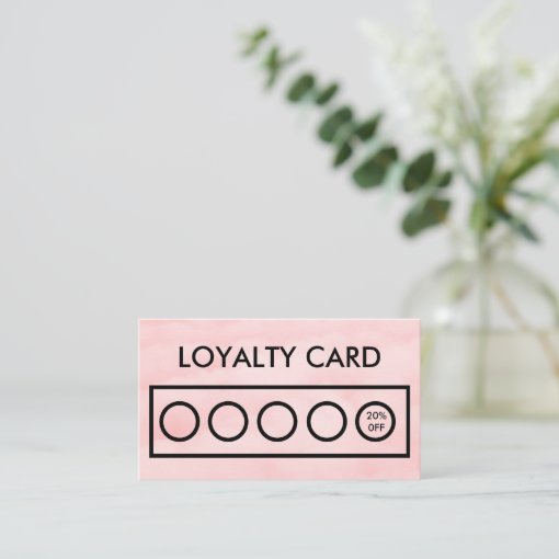 Pink Loyalty Card | Zazzle