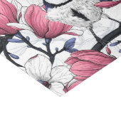 Pink magnolia and blue tit birds tissue paper | Zazzle