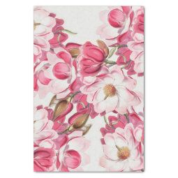 Pink Magnolia Tissue Paper | Zazzle