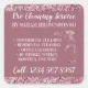 Pink Maid Janitorial sparkle glitter Cleaning Square Sticker | Zazzle