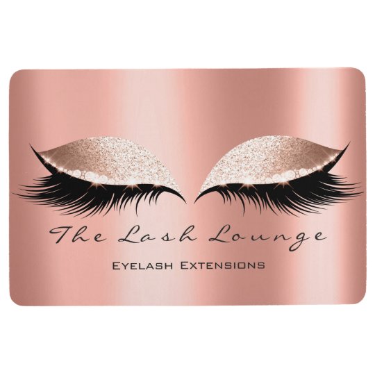 Pink Makeup Artist SPA Coral Glitter Lashes Floor Mat | Zazzle.com