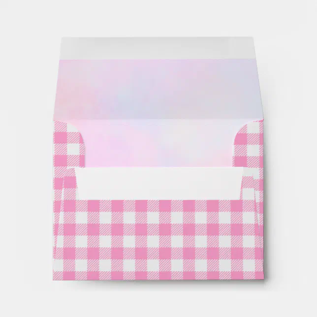 Pink Malibu Beach Party Sky Cloud Themed Envelope | Zazzle