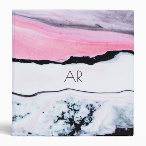 Pink Marble Binder | Zazzle