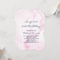 Pink Marble Birthday Invitation | Zazzle