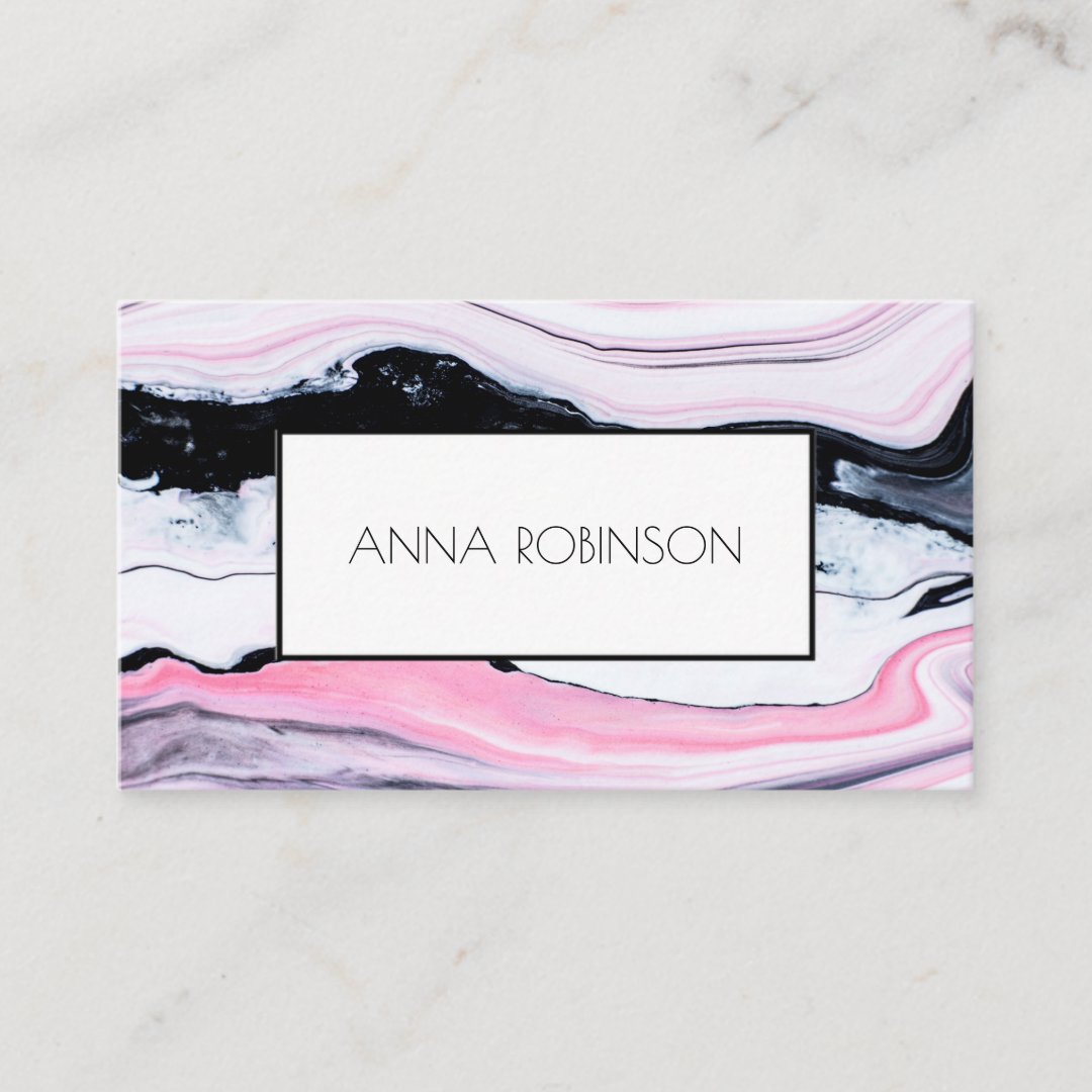 Pink Marble Business Card | Zazzle