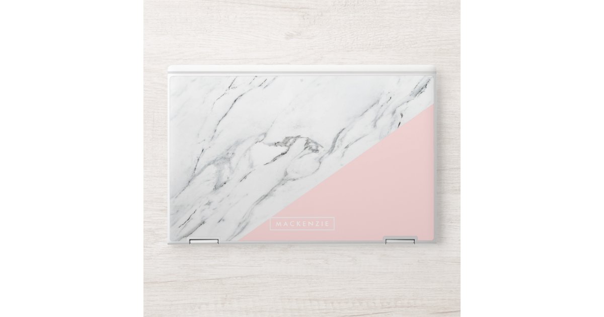 Pink & Marble HP Laptop Skin | Zazzle