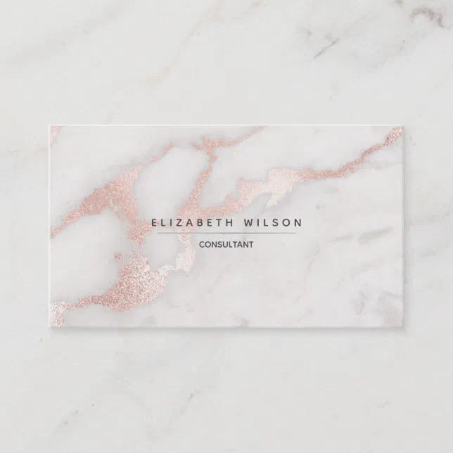 pink marble professional elegant business card | Zazzle