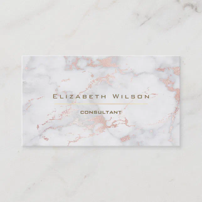 pink marble professional elegant plain business card | Zazzle