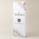Pink Marble Rose gold Welcome Logo website Retractable Banner | Zazzle