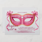 Pink Mask Invitation | Zazzle