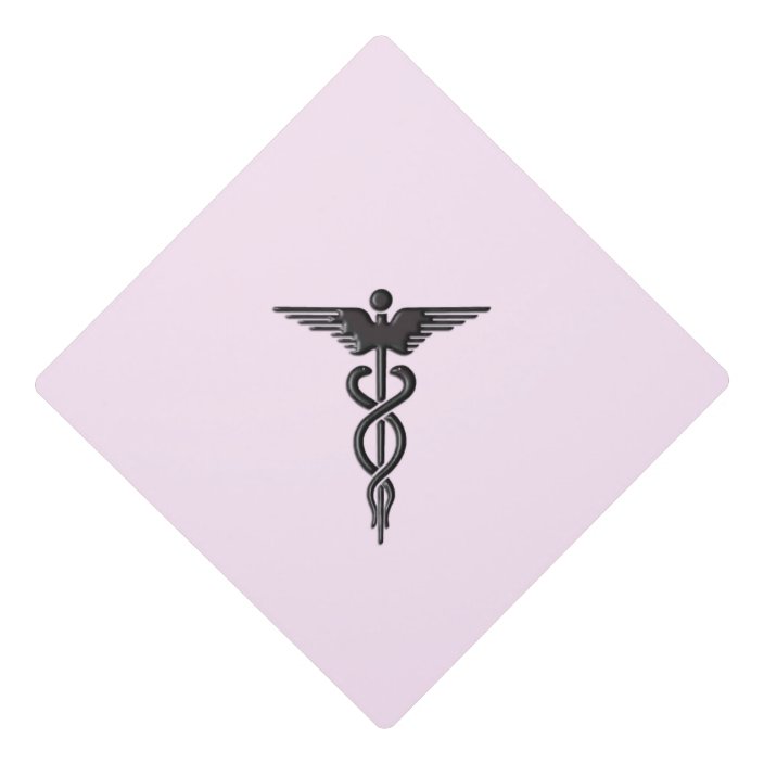 Pink Medical Caduceus Graduation Cap Topper | Zazzle.com