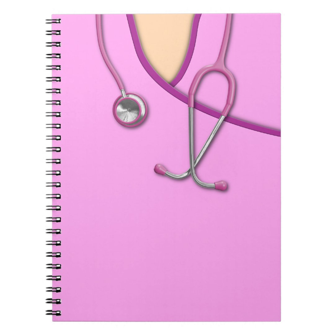 Pink Medical Scrubs Notebook | Zazzle