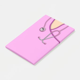 Pink Medical Scrubs Post-it Notes | Zazzle